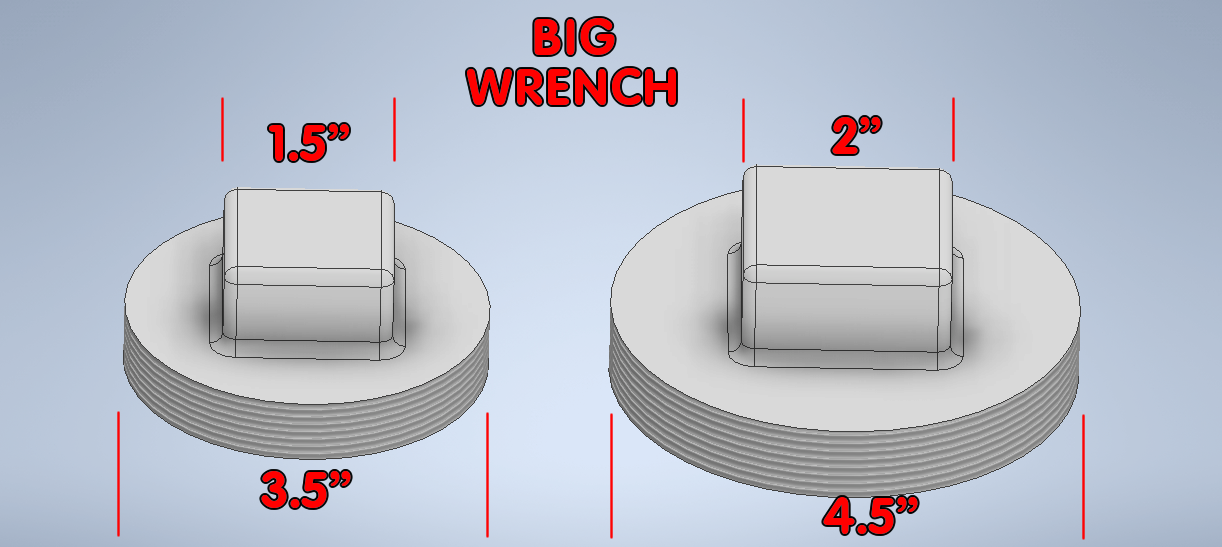 CLEAK OUT PLUG WRENCH FOR SWIMMING POOLS